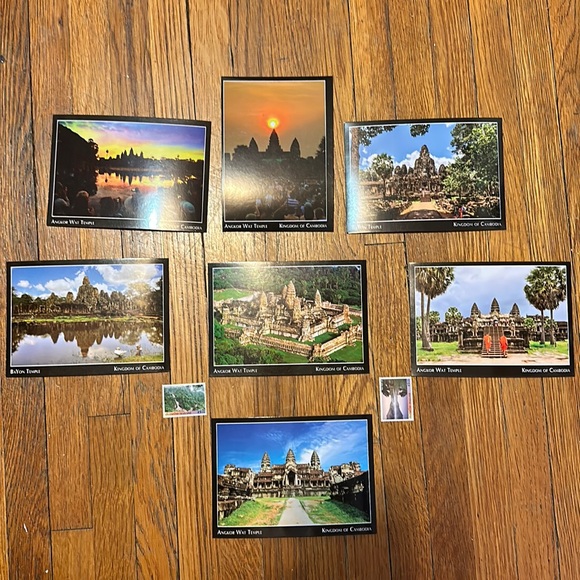Art | 7 Postcards And 2 Stamps From Cambodia | Poshmark